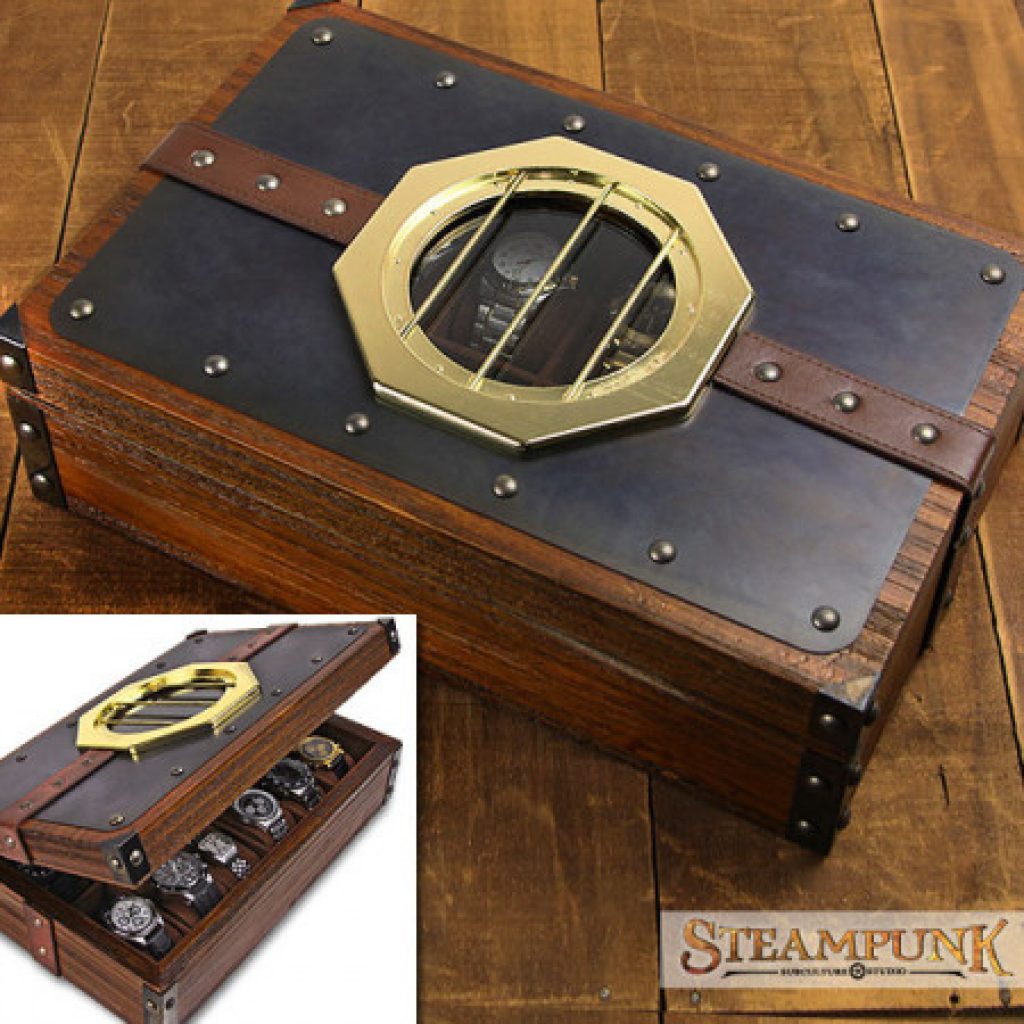 Unique Steampunk Watch Box - Holds 12 Watches - Gifter World